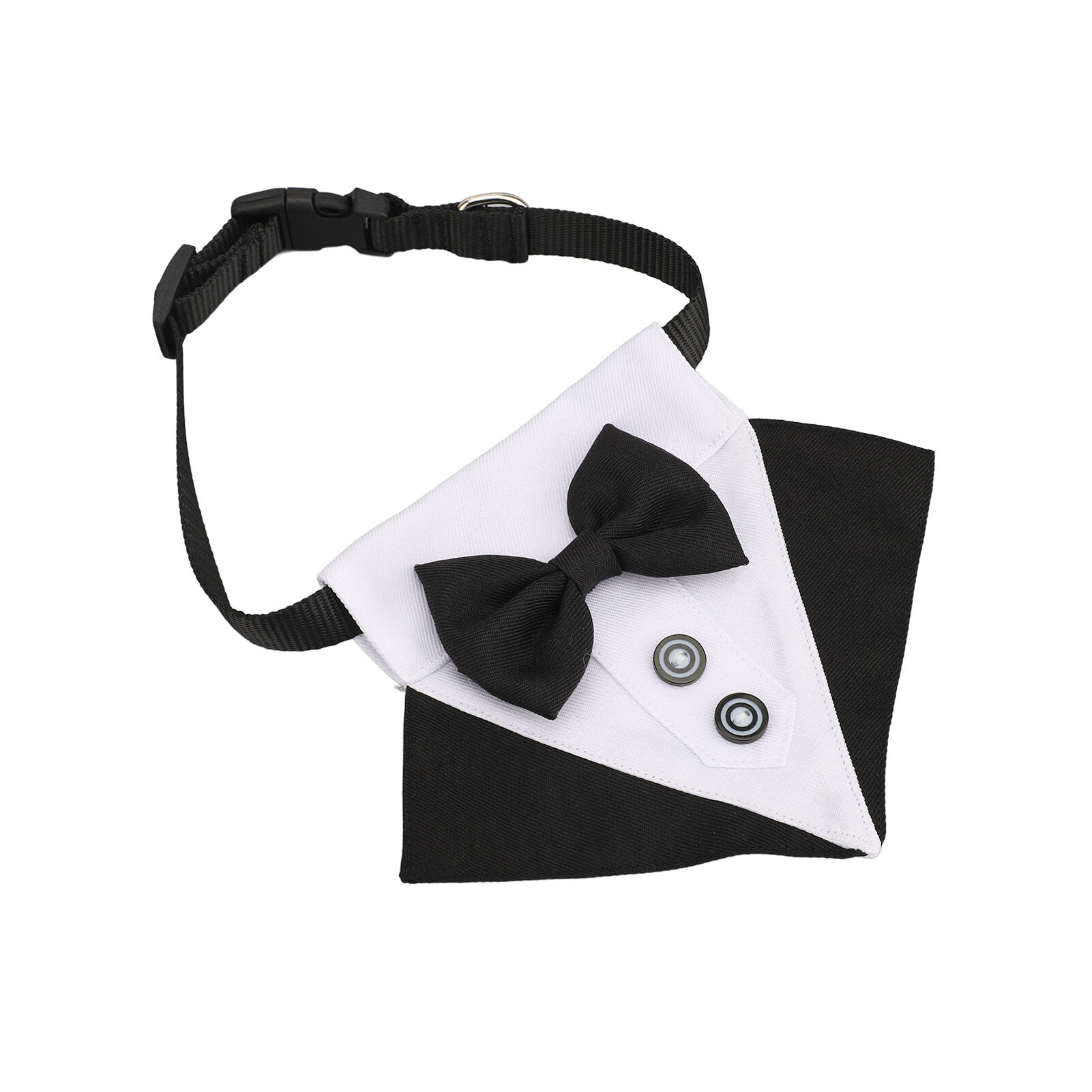 Ошейник-смокинг для собак с D-образным кольцом, нейлоновый, моющийся, приятный для кожи, свадебный ошейник для новогодней вечеринки или дня рождения.