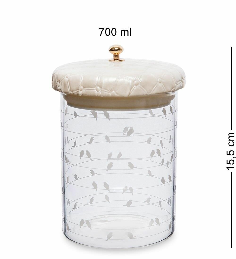Банка для сыпучих Птичий ансамбль 700мл A2142794 разностор, Стекло