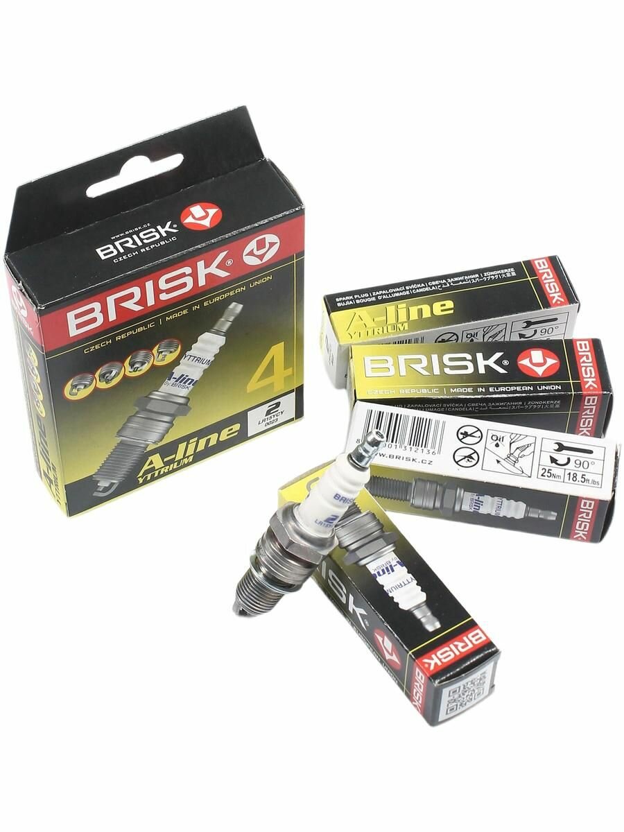 Свечи зажигания дв.4216, 4213 ЕВРО-3/ВАЗ-2101-21213 (карбюратор), к-т 4 шт, Brisk, "A-Line 2" 2/LR15YCY