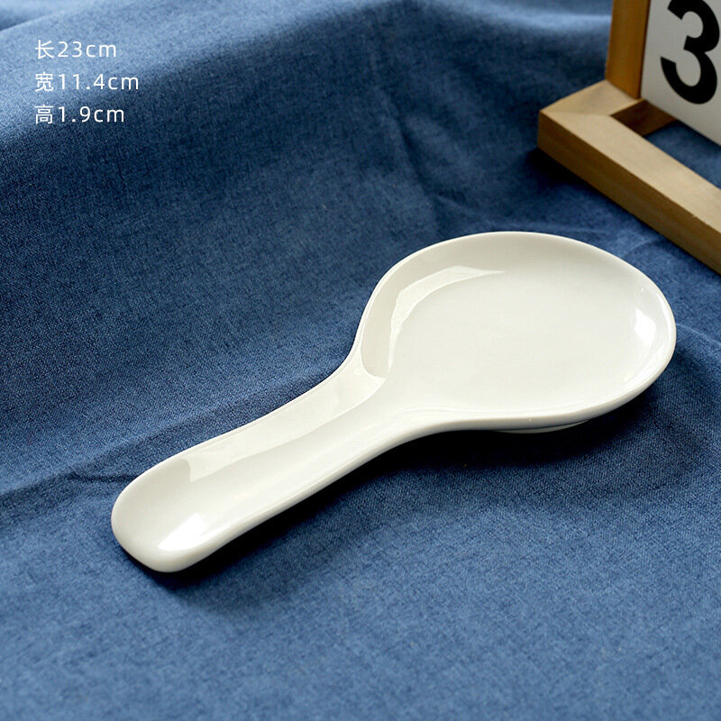 Держатель для керамической суповой ложки, термостойкая суповая ложка, длинная ручка для рисовой ложки, аксессуары для столовых приборов, домашняя суповая ложка