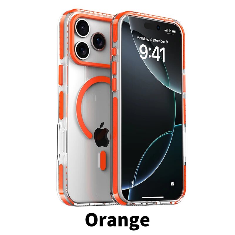 Роскошный Силиконовый Чехол С Точечным Узором По Краю Для iPhone 13 Pro Max, Оранжевый, Orange