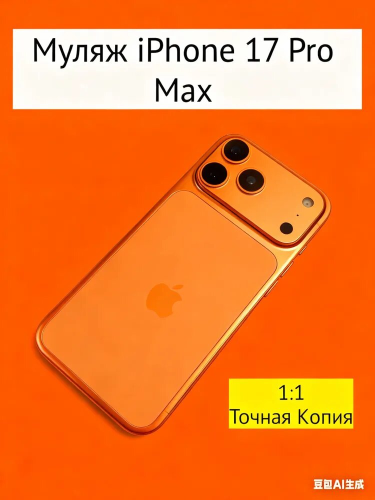 Оранжевая модель iphone17Pro Max (для фото и видео)