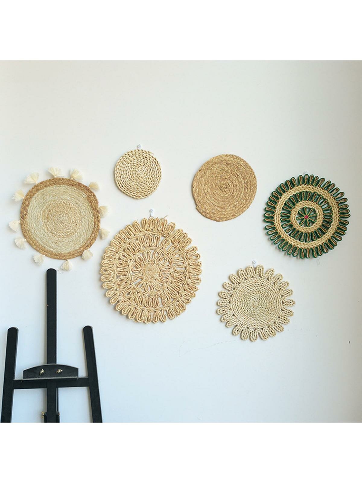 Нежные травы сплести кисти цветок лоток, настенные украшения для спальни