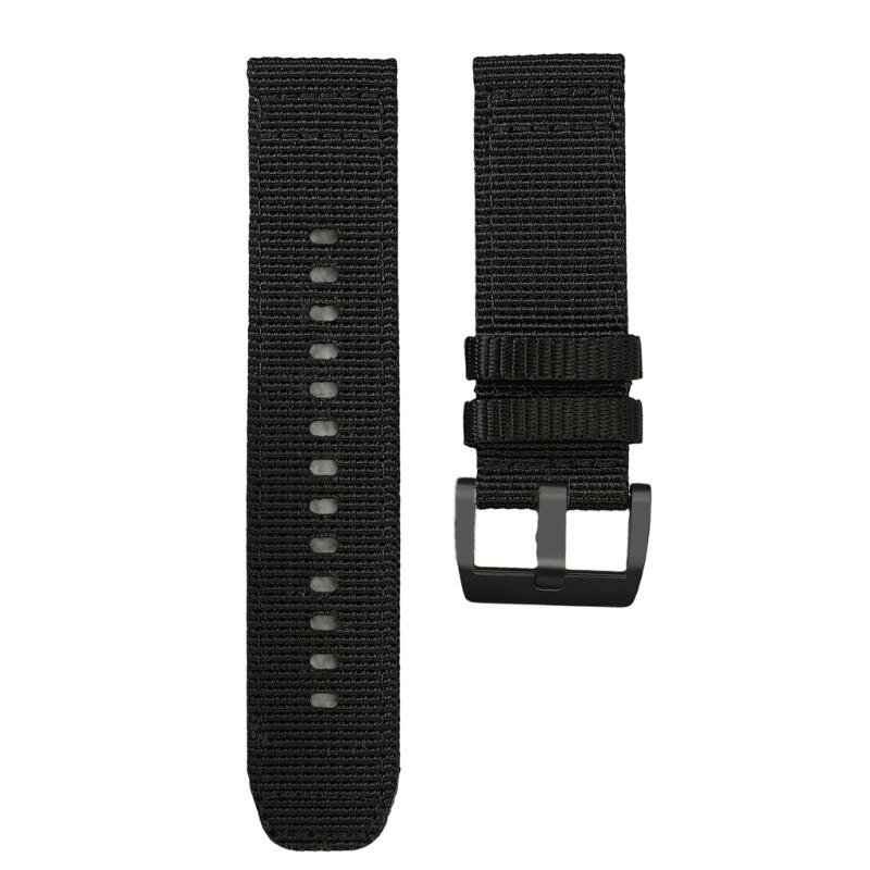 Мягкие нейлоновые ремешки для часов, Черный - 22mm