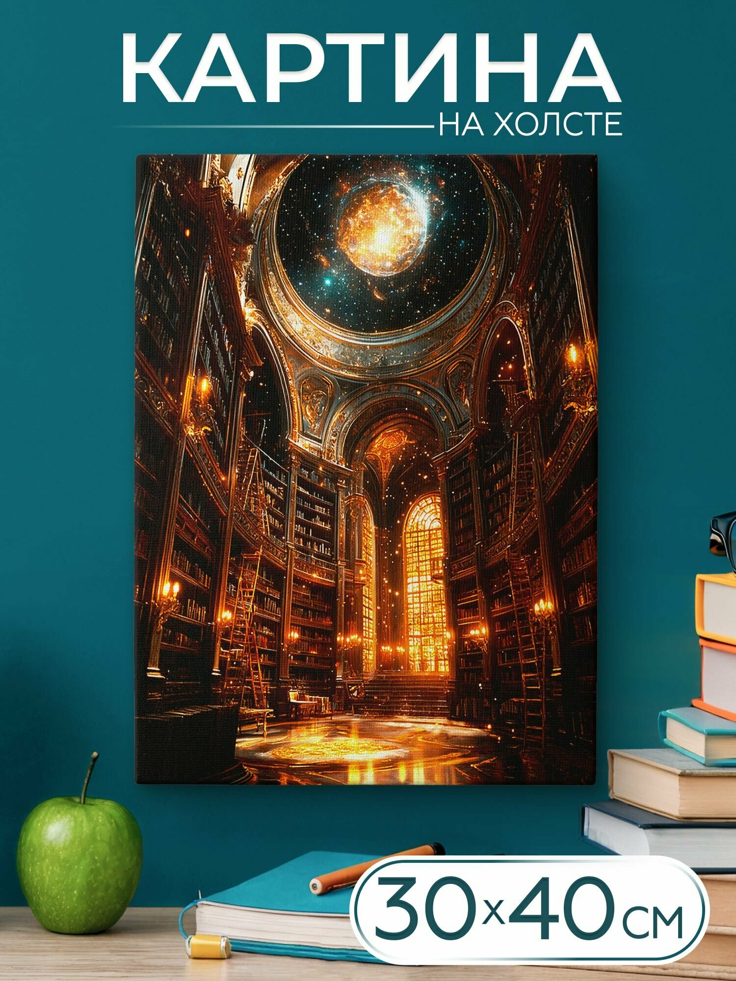 Картина на стену интерьерная книги