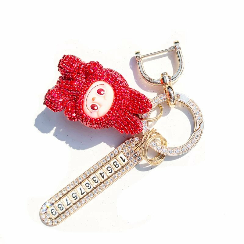 Интернет-хит: брелок для ключей с бриллиантами, изысканный номерной знак, мультяшная кукла-подвеска, популярный подарок