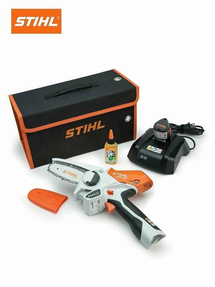Пила Аккумуляторная Цепная STIHL GTA 26, 10.8 В, 1 АКБ AS2, 2.6 Ач, ЗУ AL 1, Скорость Резания 8 М/С