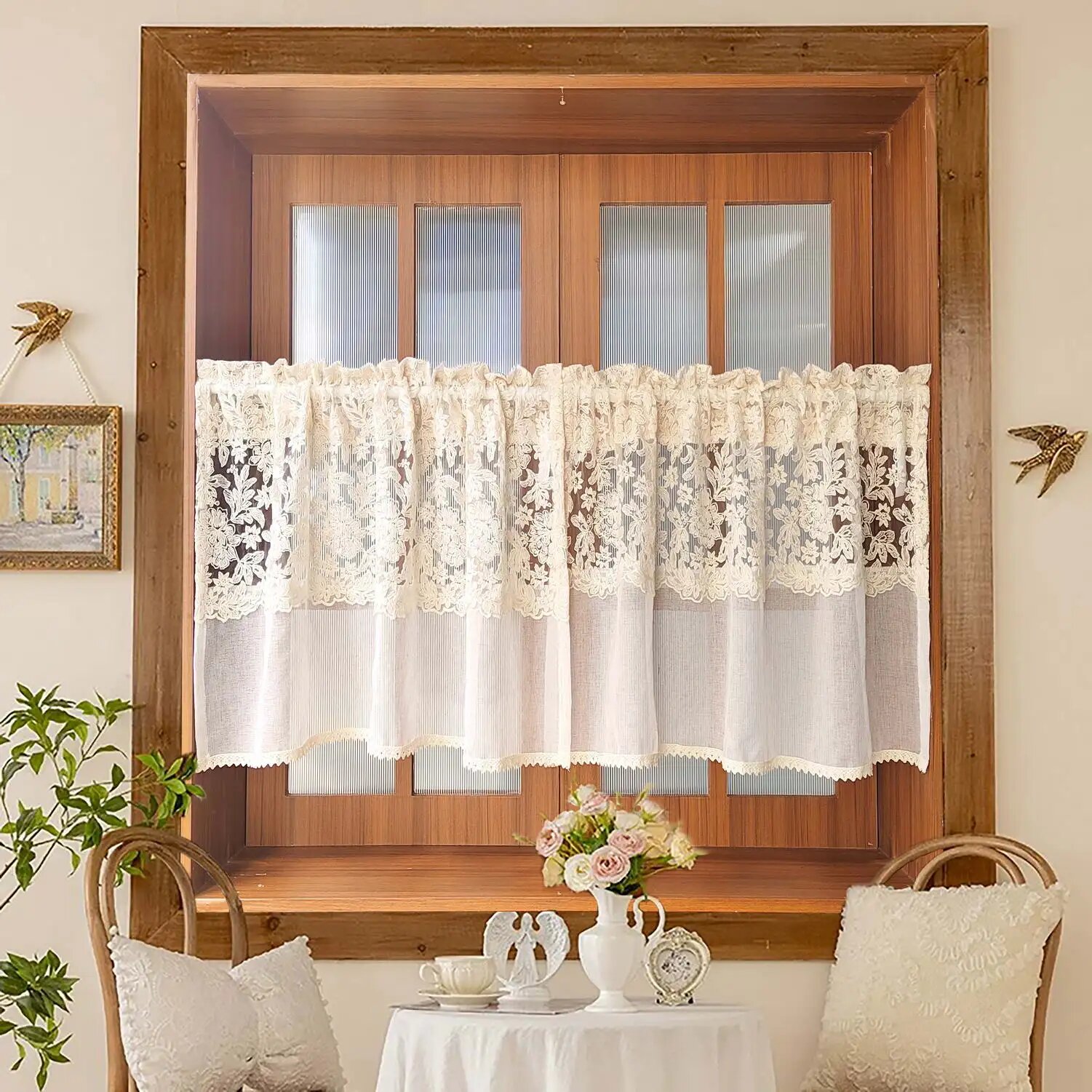 Ламбрекен Тияна, прозрачный, полиэстер 1 Panel W100xH50cm