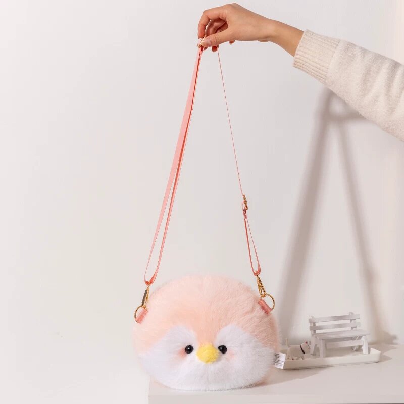 Мягкая игрушка-рюкзак «Пингвин» для малышей, милый плюшевый рюкзак-кукла, сумка через плечо, подарок для девочек Сумка