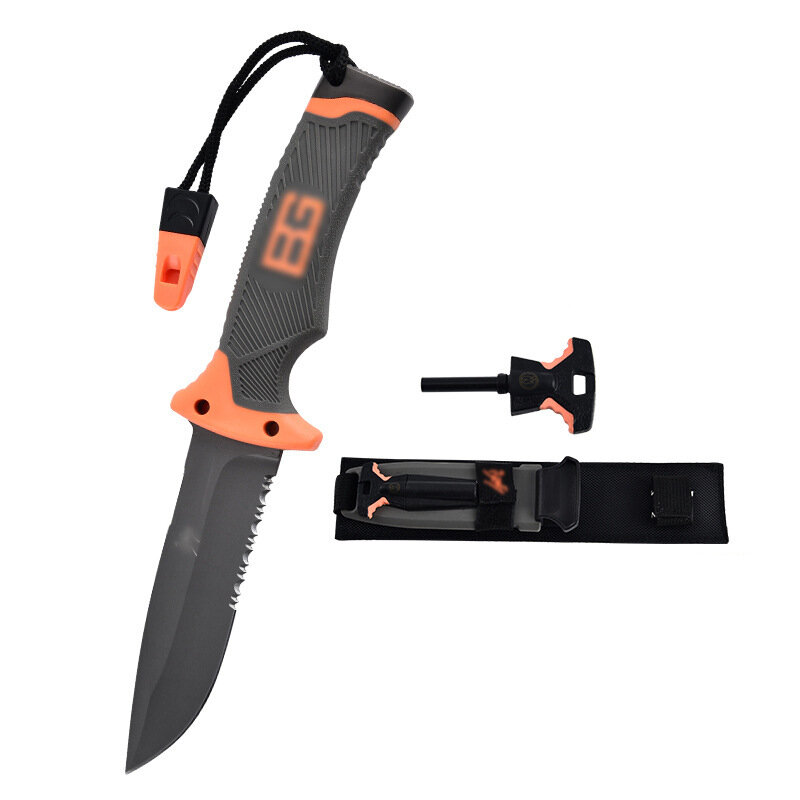 Нож BG Bell прямой, инструмент для выживания в дикой природе, кемпинга и самообороны, многофункциональный тактический нож для активного отдыха, острый, с высокой твердостью, карманный нож