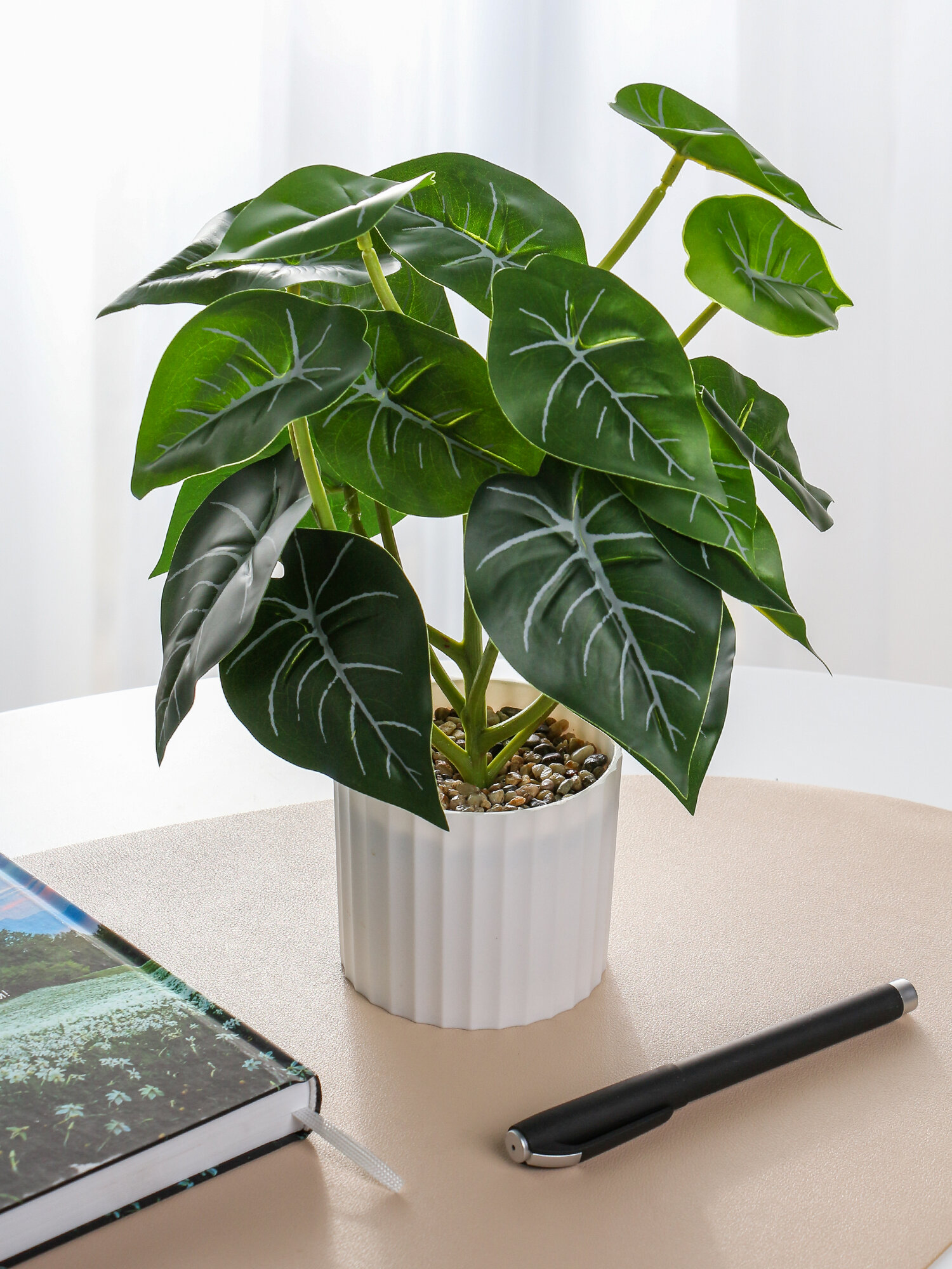 Искусственный цветок в кашпо Трава декоративная интерьера дома, офиса, зеленое растение внутри горшка, 30 см, Y4-11110