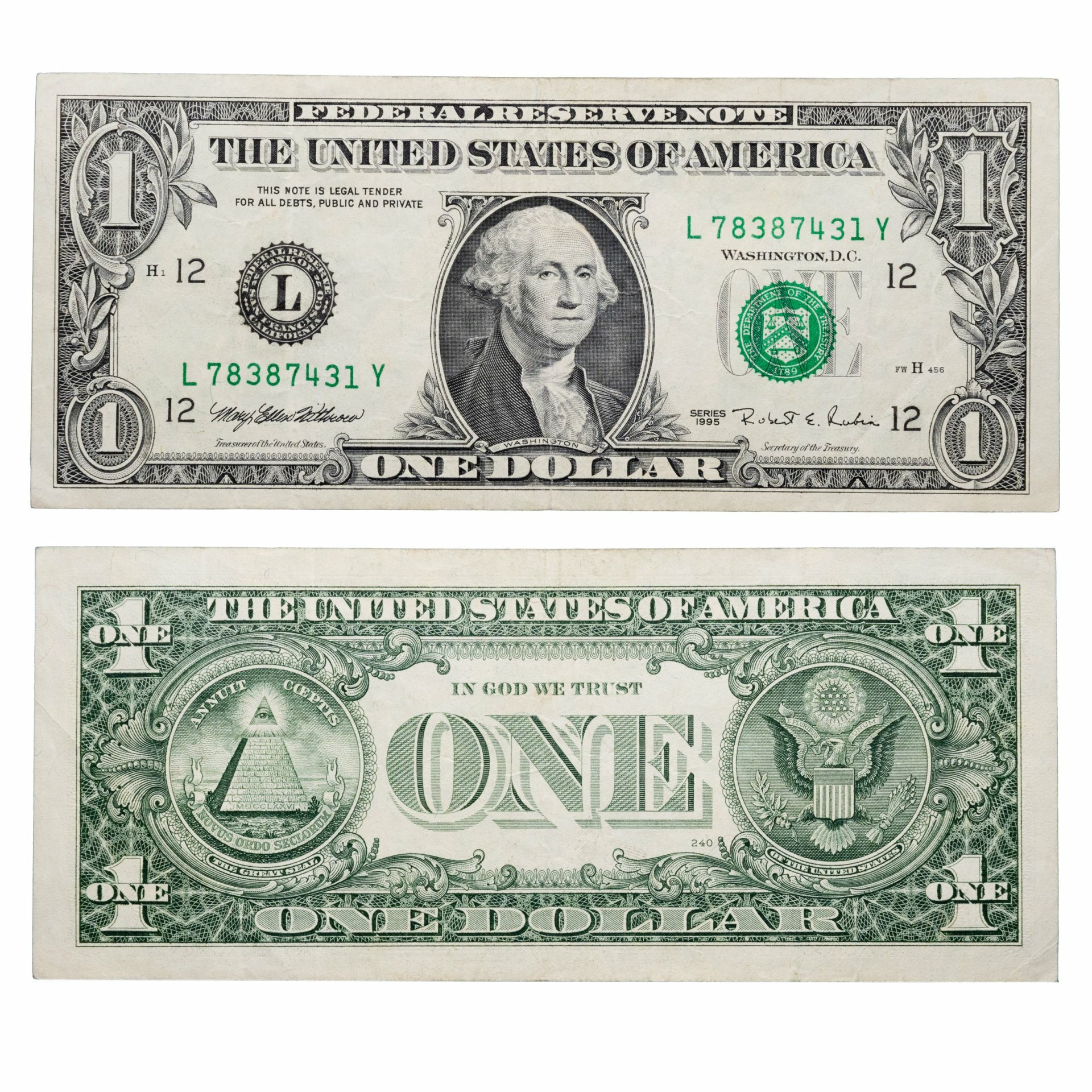 США 1 доллар 1995 Pick 496a L-Сан Франциско "FW" Fort Worth