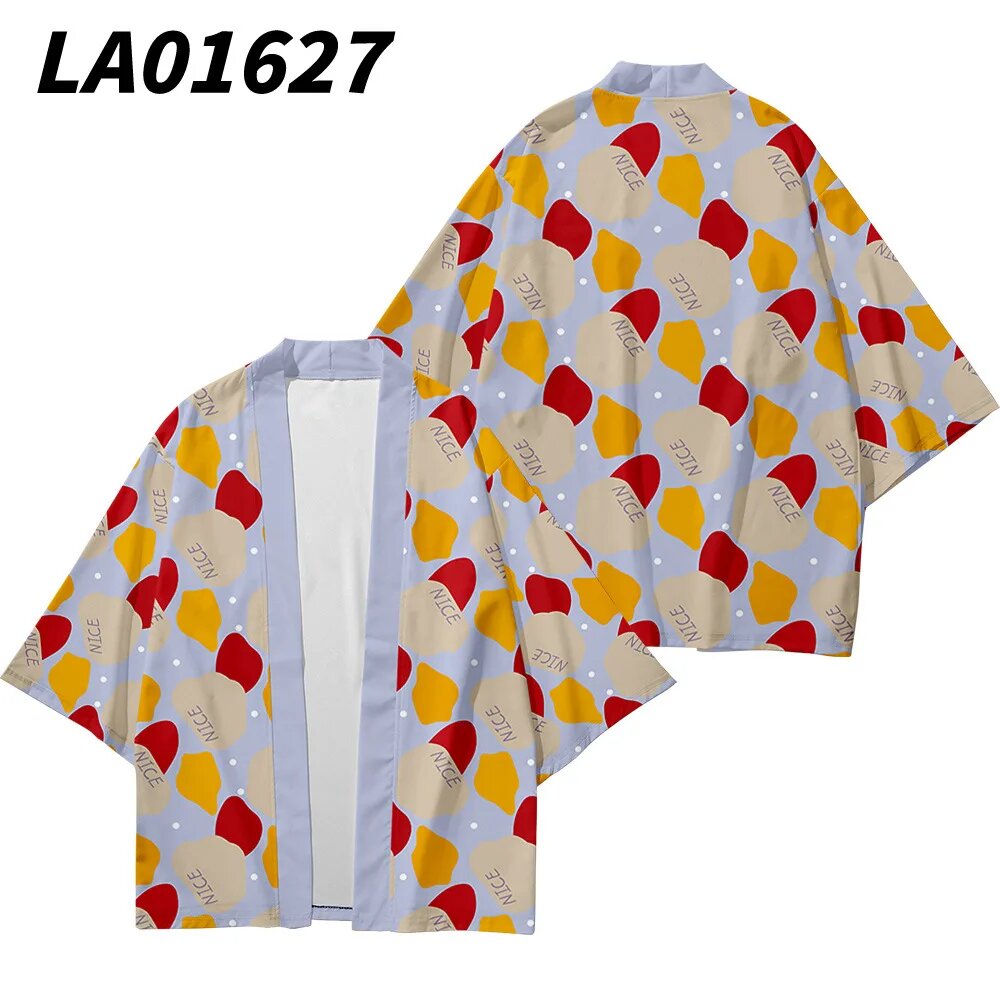 Мужской полиэстеровый хаори с принтом подсолнухов XL, 11