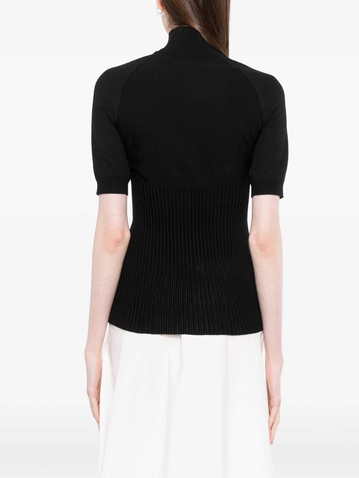 Топ Alaia Turtleneck top, размер 36, black/black — фото 1