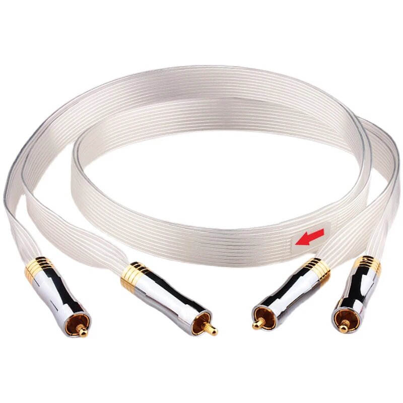 DIYLIVE Music Ribbon 2RCA-2RCA белый аудиокабель 0,75 м