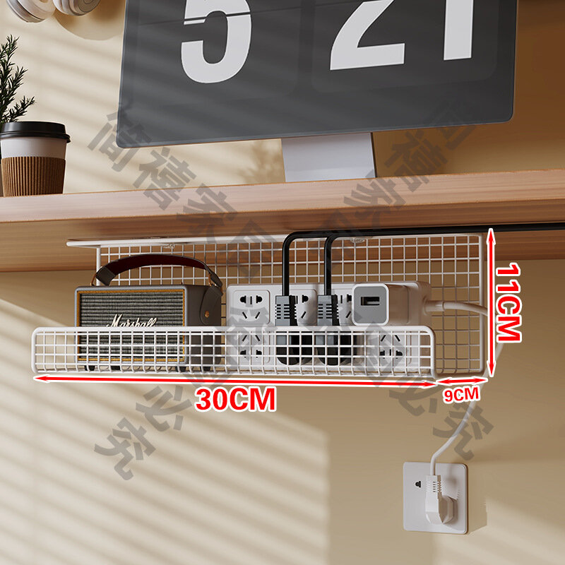 Органайзер для кабелей под столом, без сверления, стойка для шнуров, коробка для управления линиями, хранение электрических розеток, инструмент для управления кабелями на столе