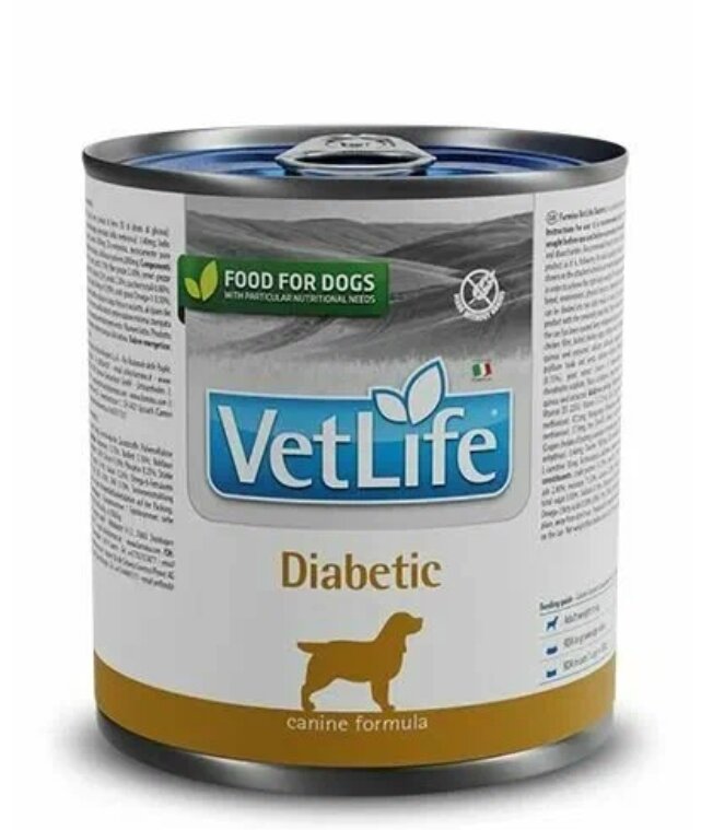 Корм Farmina Vet Life Diabetic паштет для собак, при диабете, 300 г