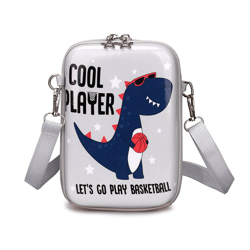 Детская сумка через плечо в виде милого динозавра из ПВХ с универсальным дизайном для повседневного использования и игр, стиль