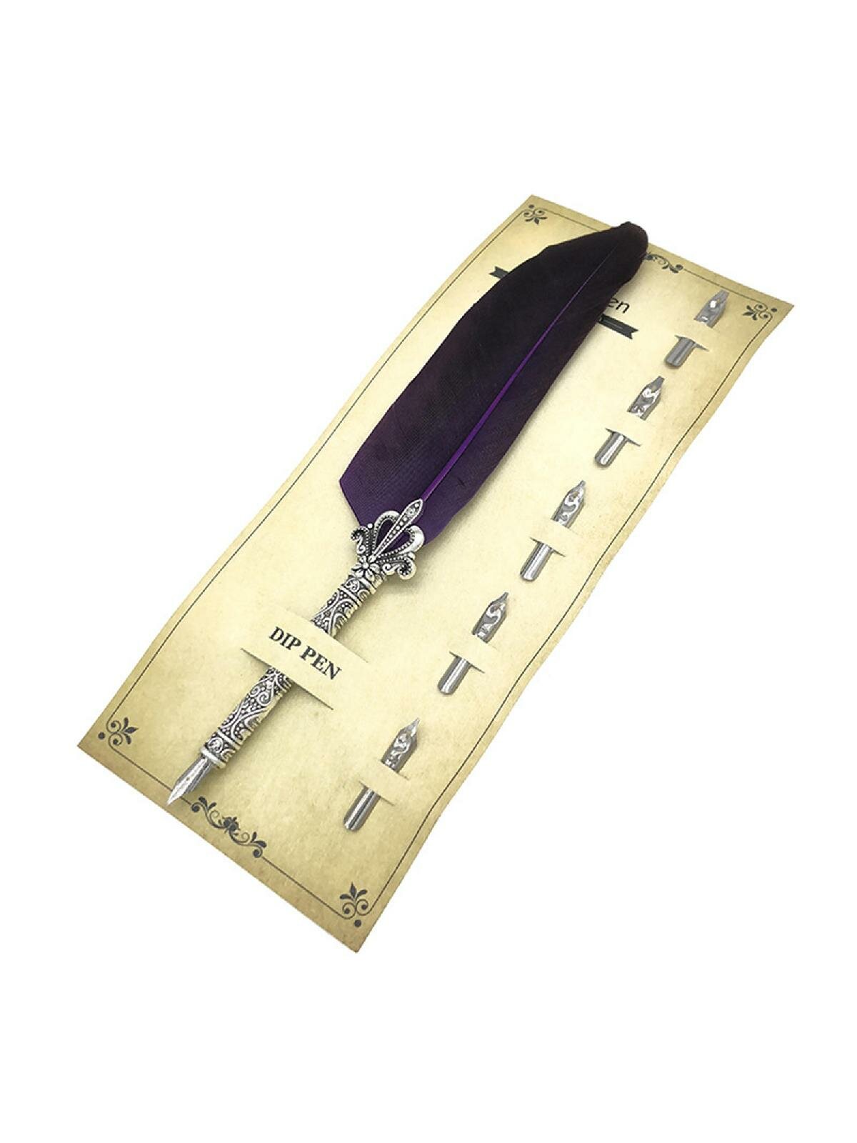 Ретро Набор перьевых ручек с 5 наконечниками для каллиграфии Dip Pen для начинающих