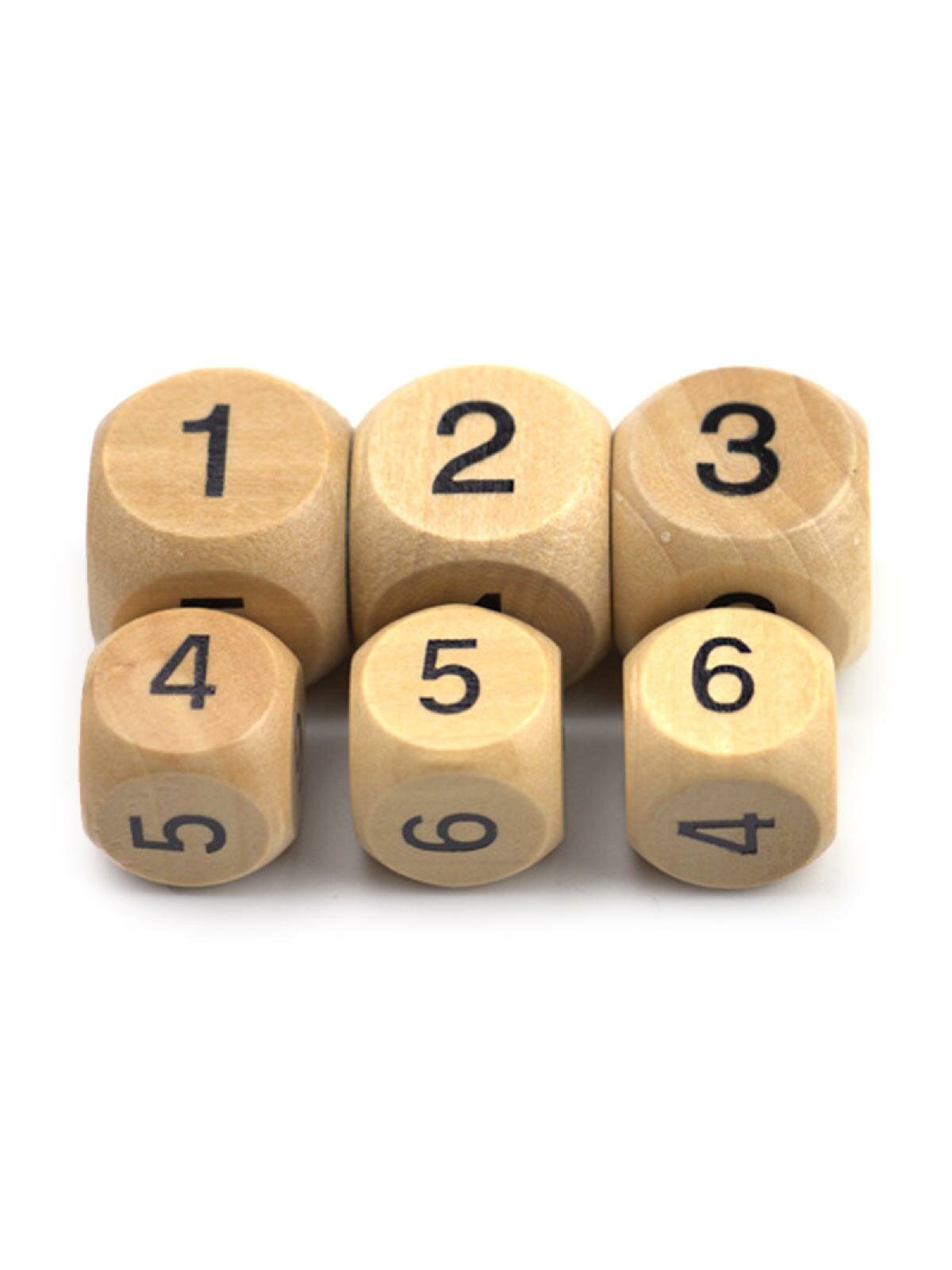 10 Шт. шестигранных кубиков Кубики для настольной игры Деревянные кубики с 1-6 номерами для дома