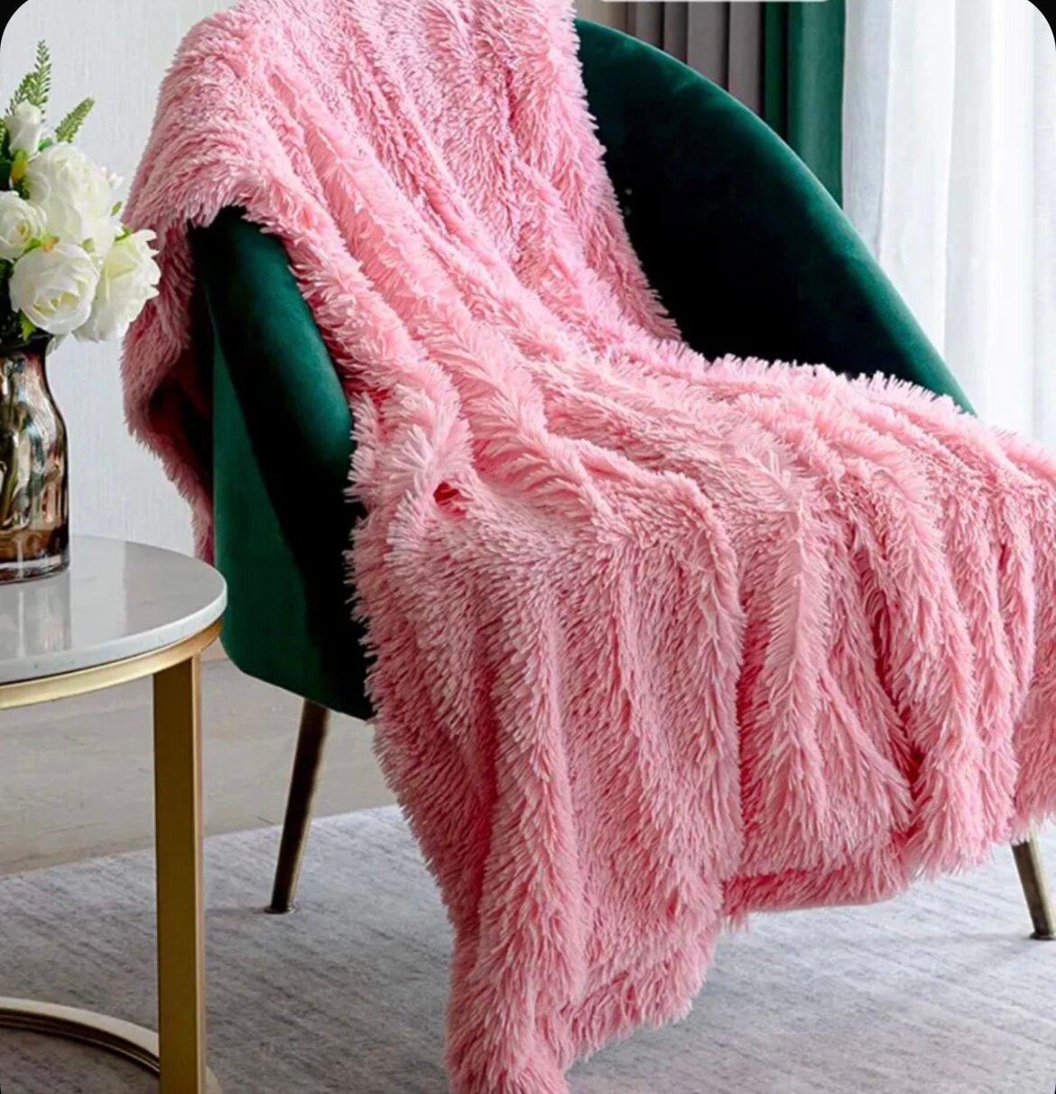 Плед-покрывало Евро "Травка" 200х220 см, мягкий, тёплый, уютный