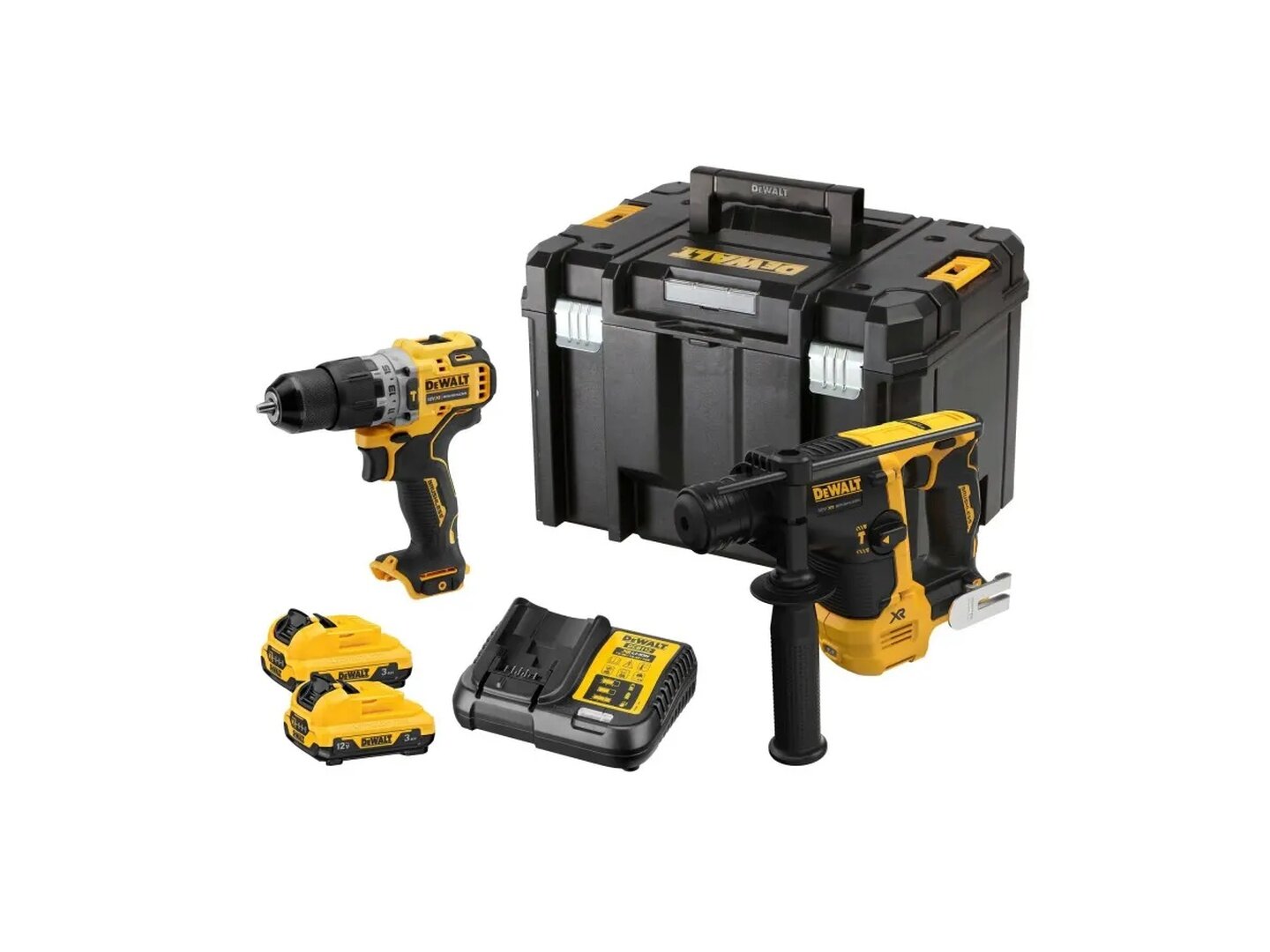 Набор электроинструмента DeWalt DCK2102L2T, бесщёточный двигатель, 12В