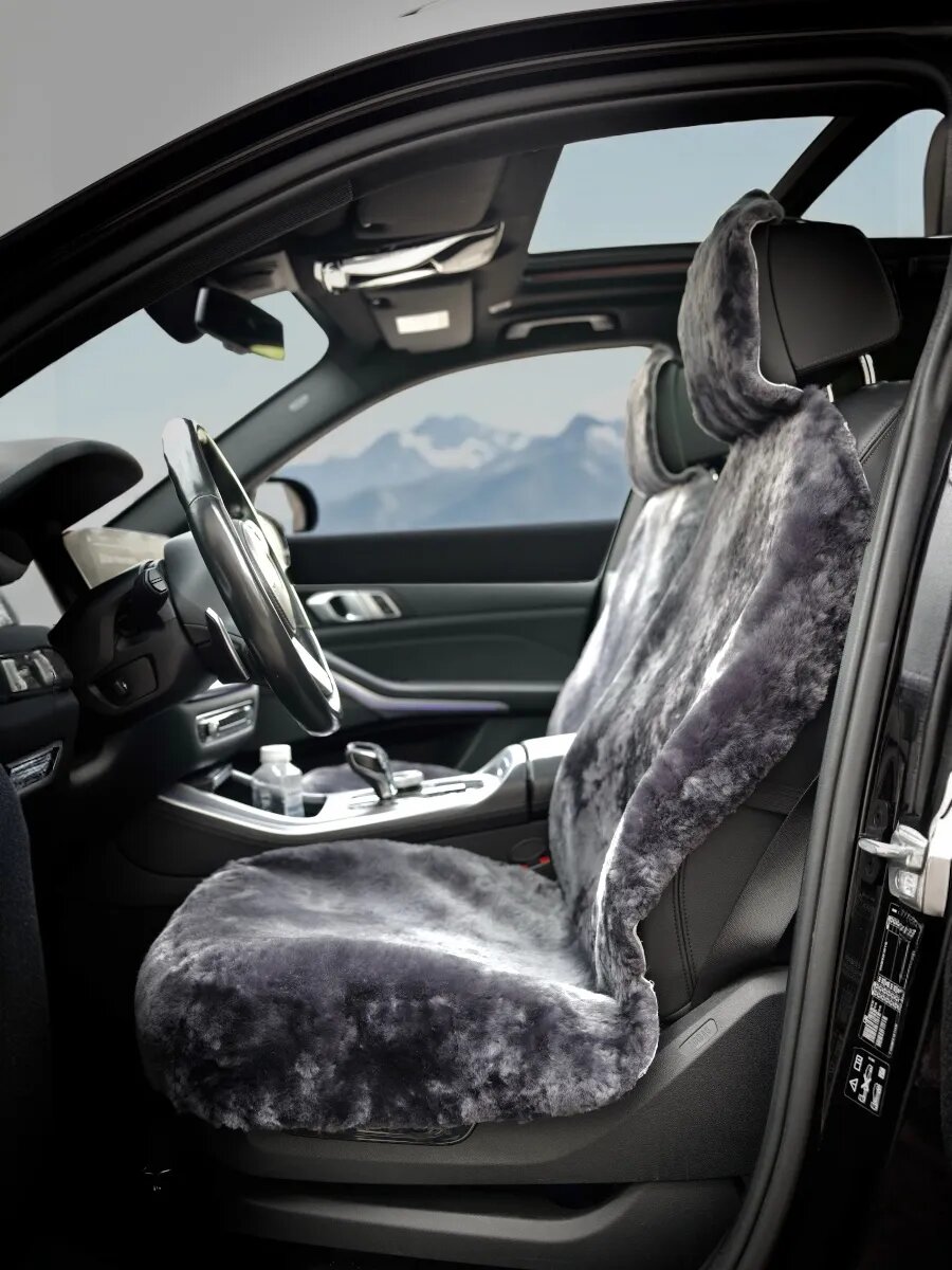 Меховые накидки на сиденье в автомобиль, авточехол из овчины