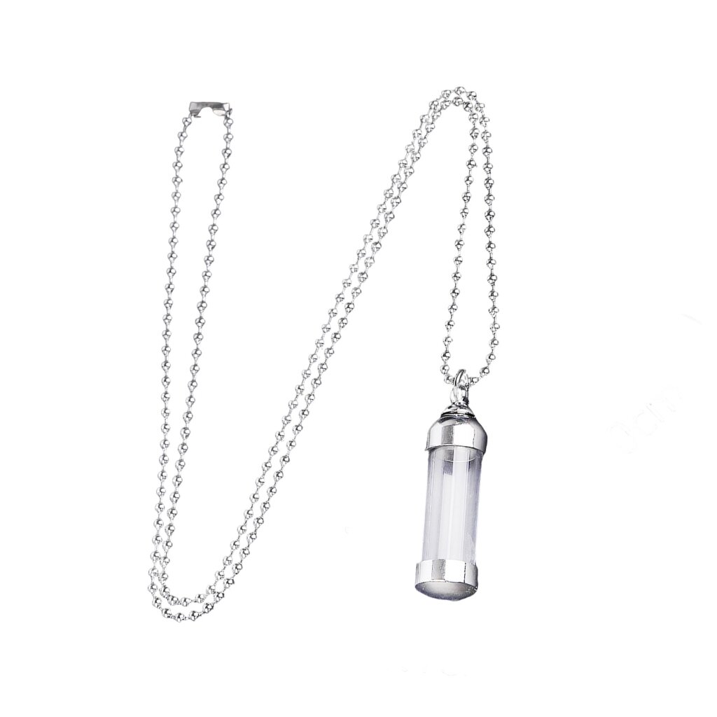 Удобное для путешествий ожерелье из флакона духов с цепочкой из нержавеющей стали для женщин