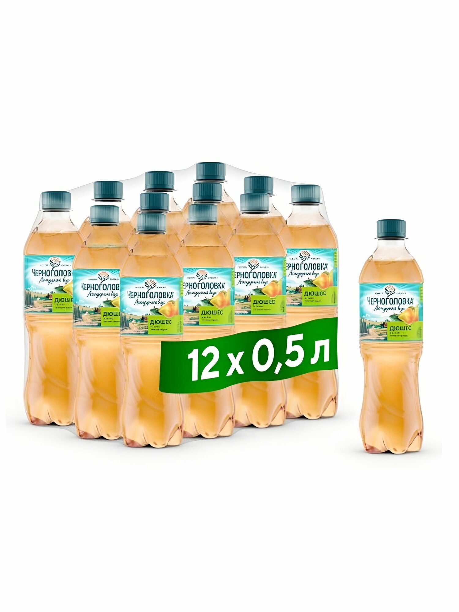 Напиток "Лимонад Черноголовка" Дюшес газированный, 500мл. ПЭТ. Упаковка 12 шт.