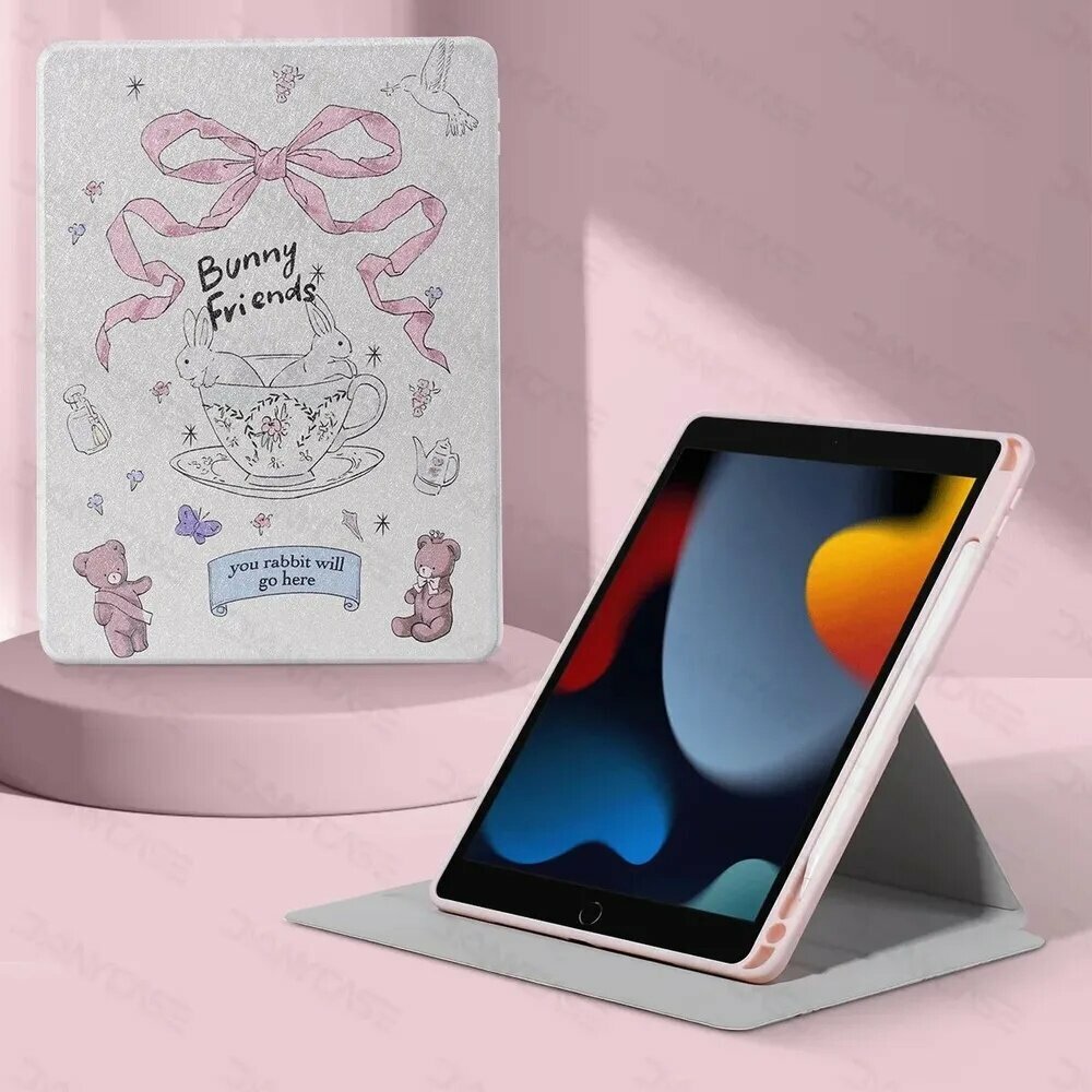 Чехол для планшета iPad 10 (2022) iPad 11 (A16)2025, крышка подставки с поворотом на 360 градусов