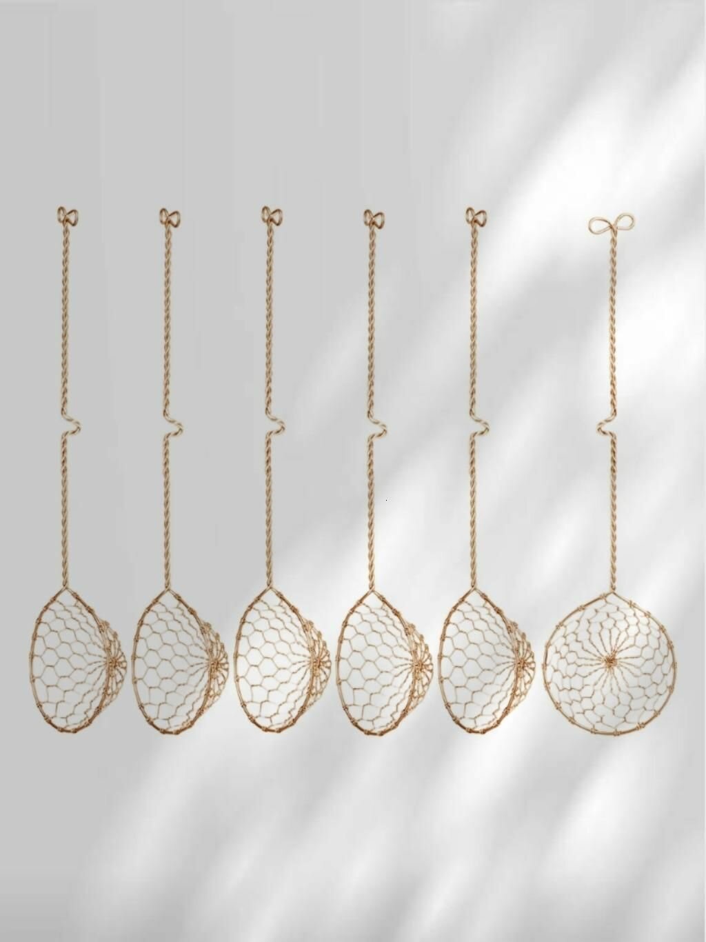 Набор из 6 кухонных сит из нержавеющей стали, - Латунь