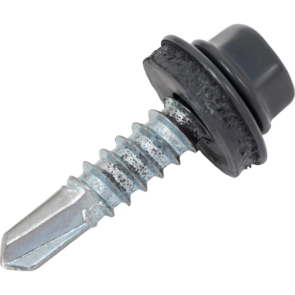 Gigant кровельный саморез цинк RAL 7024, шестигранный шлиц, для металлических оснований