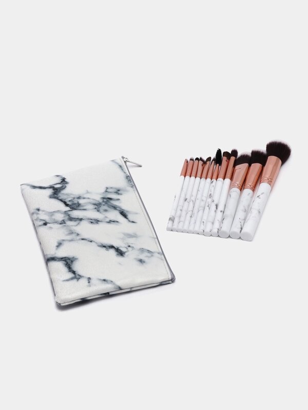 Набор кистей из мягкого синтетического ворса с сумочкой для хранения/ кисточки для макияжа