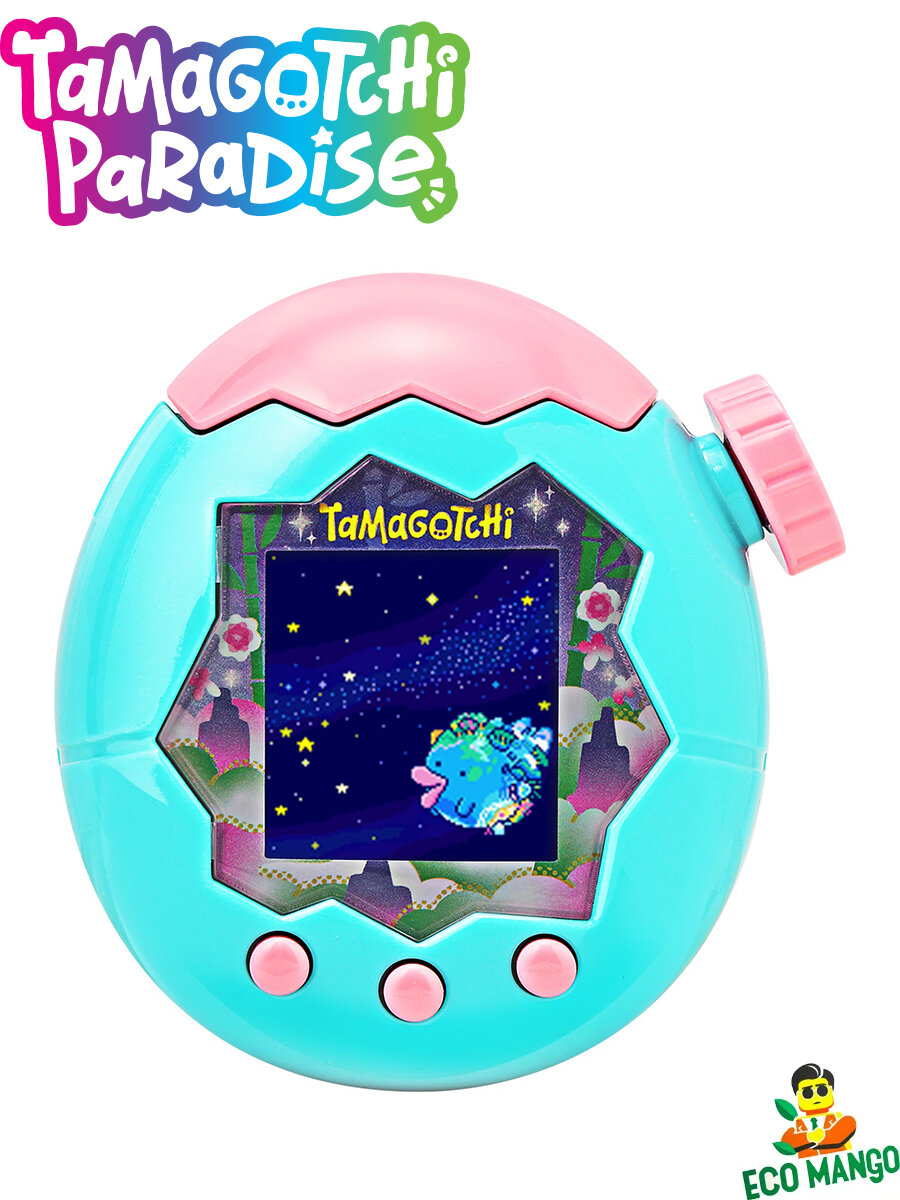 Виртуальный питомец Bandai Tamagotchi Paradise, Нефритовый лес, меню на английском языке