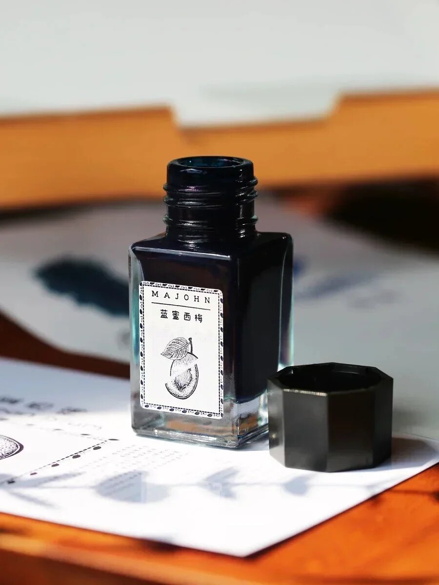 MAJOHN чернила для перьевой ручки "Шанхай", золотые частицы Черный, 18ml-Prune