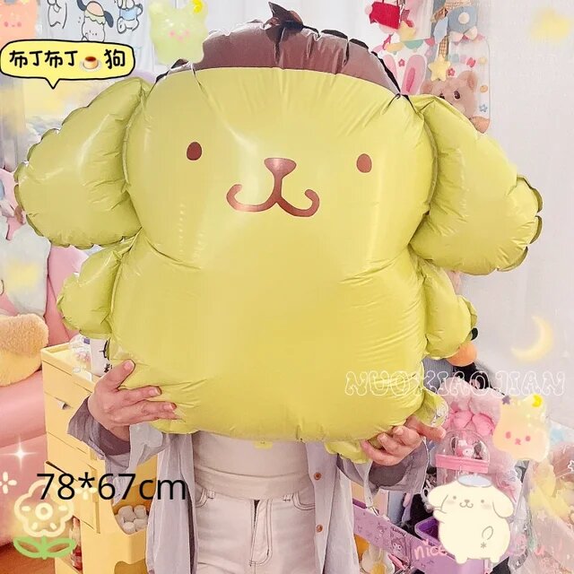Милые гигантские воздушные шары Sanrio, кавайная аниме-версия Hello Kitty, украшения для дня рождения, гигантские воздушные шары, очаровательный реквизит для фотосессии с куклами.