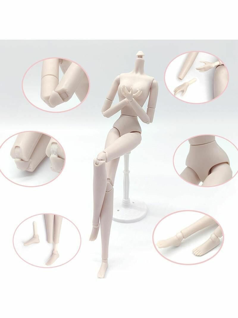 Кукла 28 шарнирная белая мышца супермодель женского тела