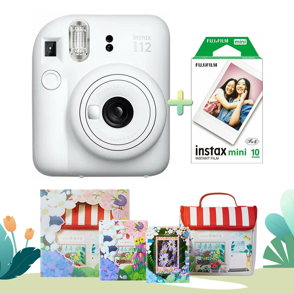 Фотоаппарат моментальной печати Fujifilm Instax mini 12 （Набор подарочных коробок）- белый