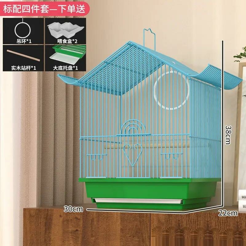 Маленькая клетка для птиц, домашняя декоративная клетка для волнистых попугаев, неразлучников и других маленьких птиц, металлическая клетка для разведения