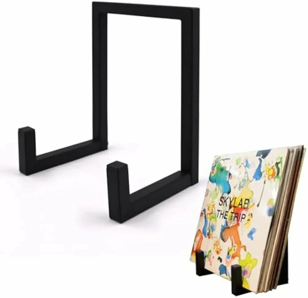 Подставка для виниловых пластинок настольная Now Playing, металлический держатель для винила и книг в стиле лофт, стенд-органайзер для хранения LP