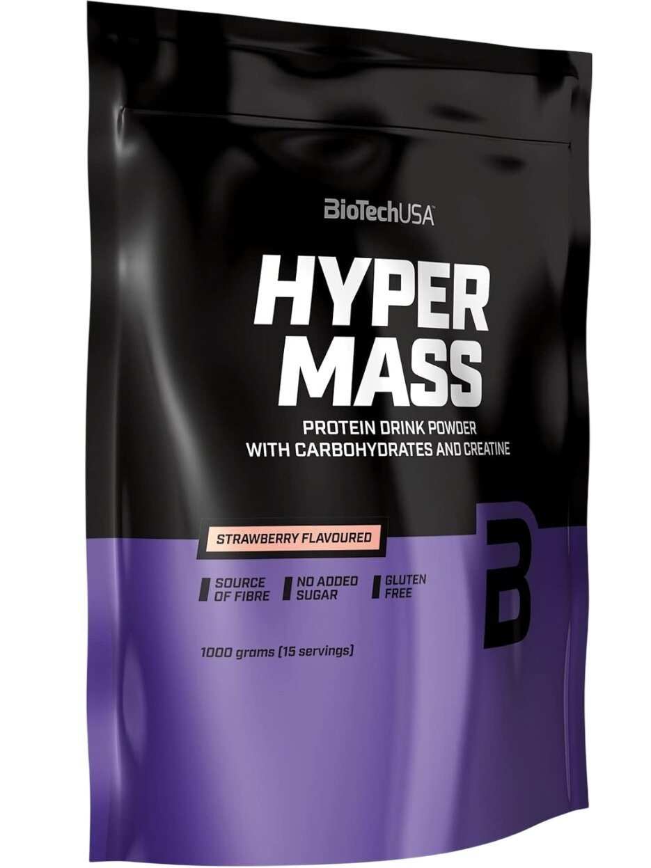 Гейнер BioTechUSA Hyper Mass 1000 г, Клубника