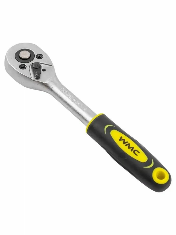 Трещотка реверсивная с резиновой ручкой 1/4' WMC TOOLS