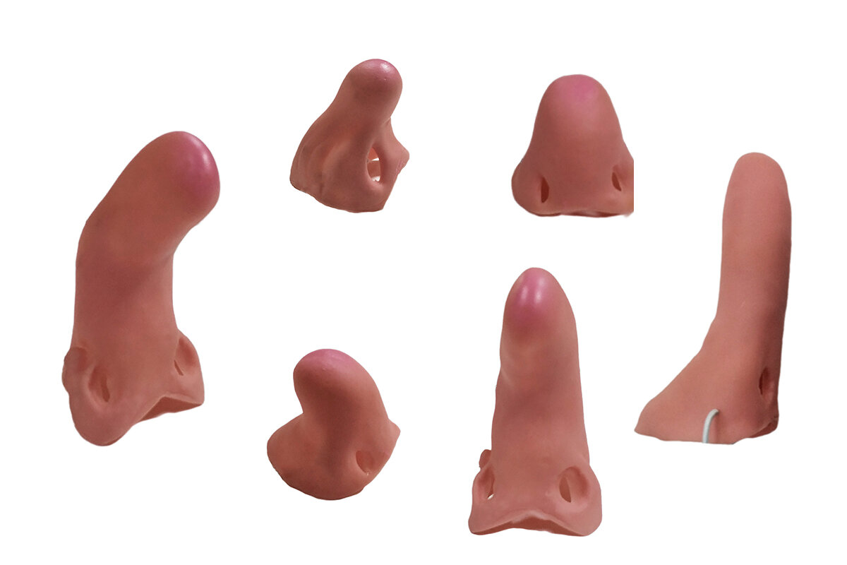 Нос накладной виниловый 6 видов MD056, телесный латекс, размер 15*15 см, 1 штука