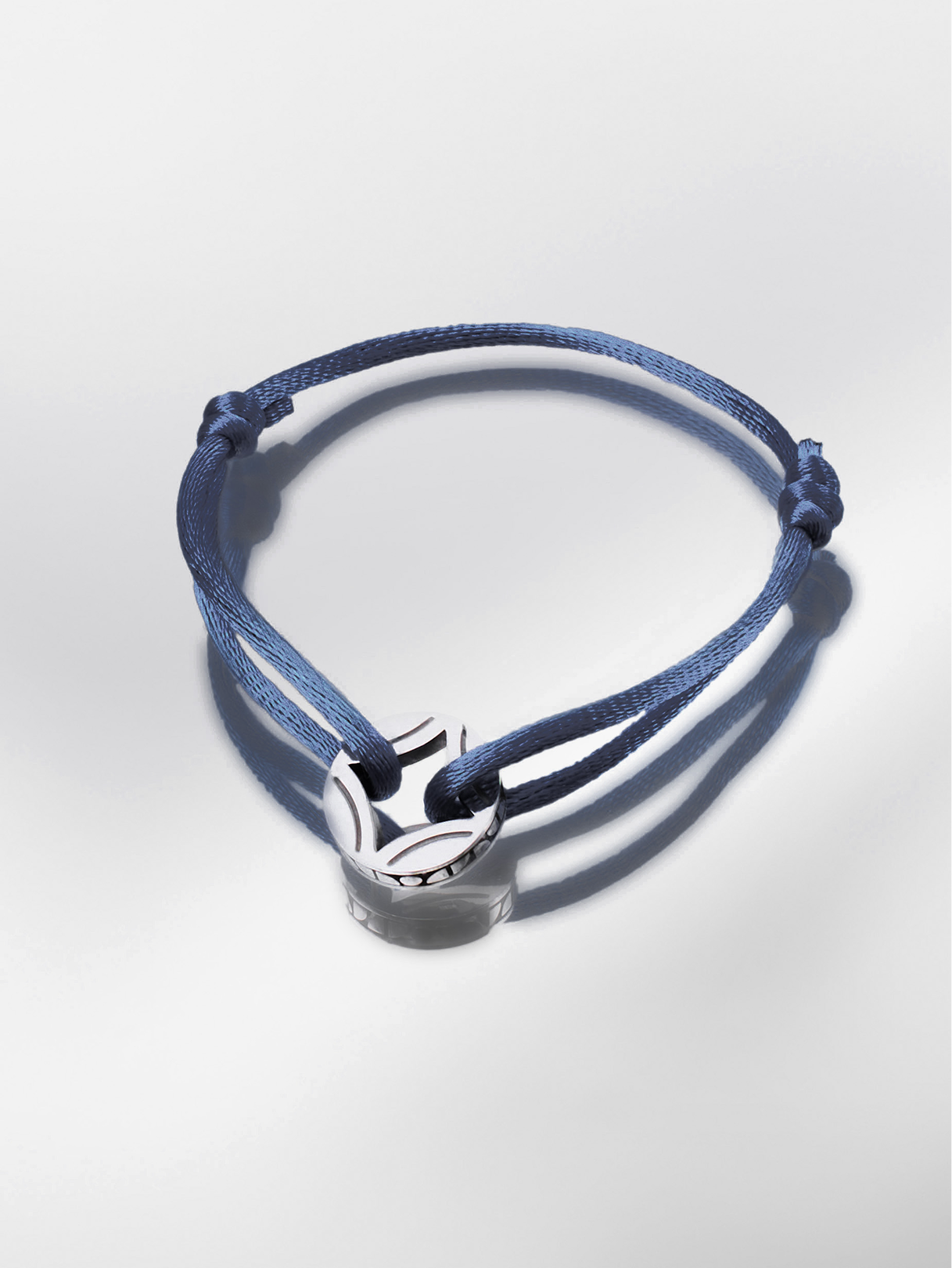 Браслет-нить, серебро, 925 проба, родирование