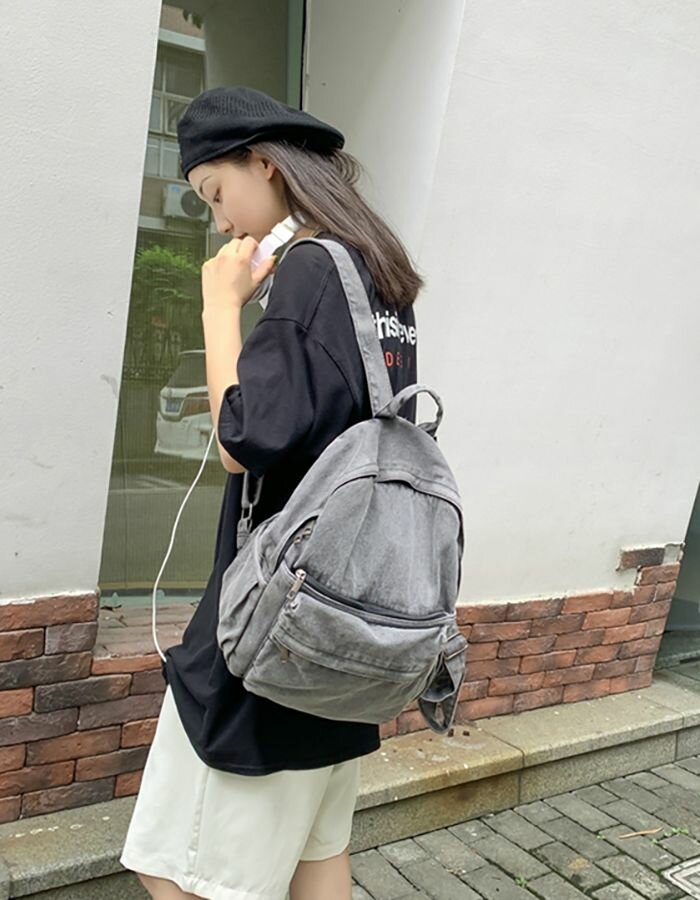 Рюкзак школьный джинсовый для подростков