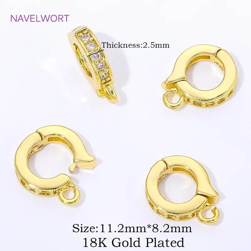Бейлы для бижутерии NAVELWORT 18K Gold Plated, 8 шт