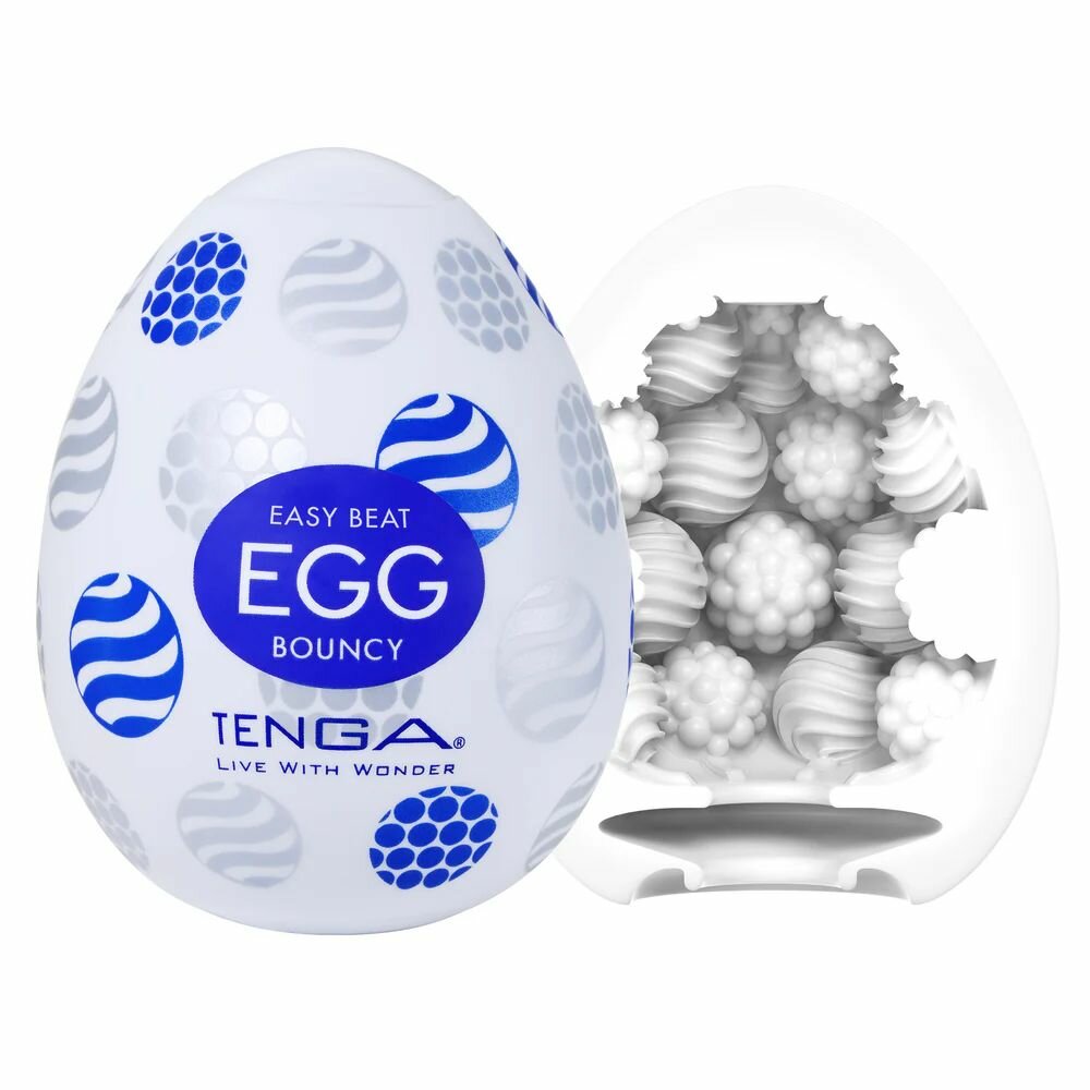 Одноразовый Мастурбатор-яйцо Tenga EGG Bouncy (EGG-R05), белый