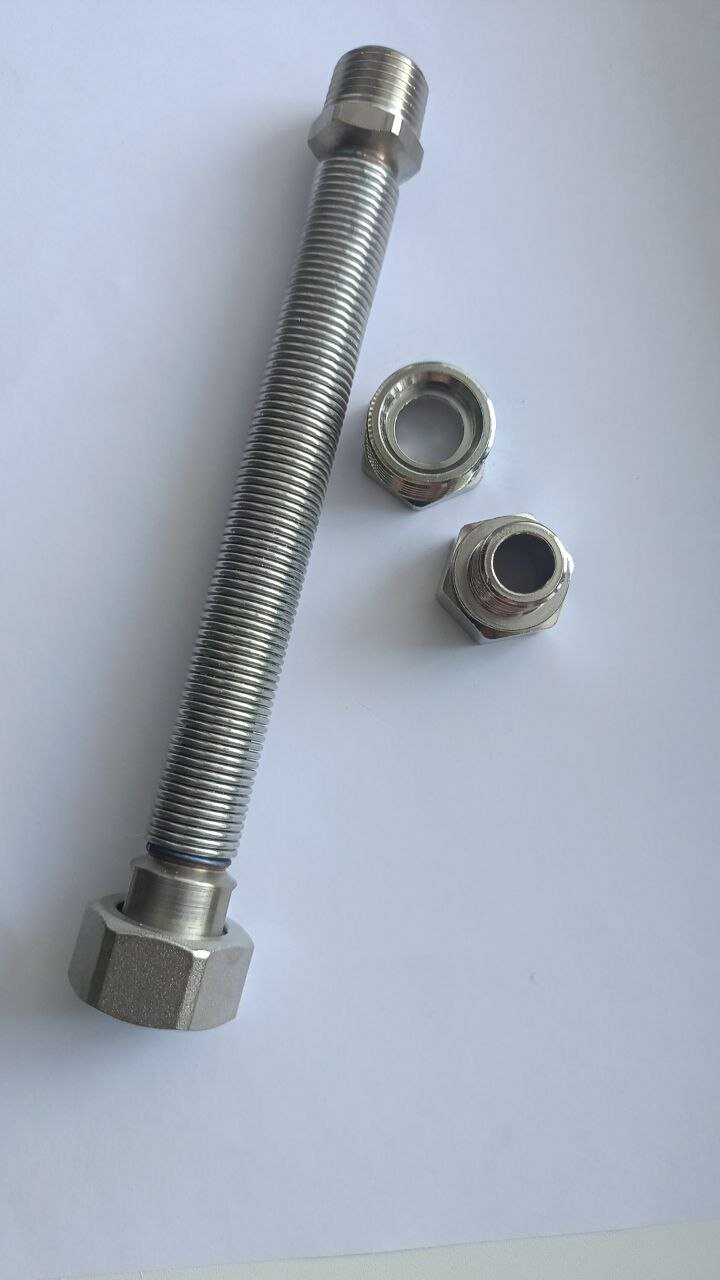 Подводка редукционная Hummel для радиатора, нержавеющая сталь, 65-95мм