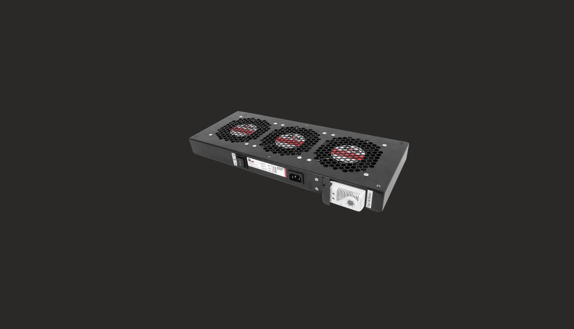 ЦМО Модуль вентиляторный, 3 вентилятора с терморегулятором REM R-FAN-3T (R-FAN-3T-9005)