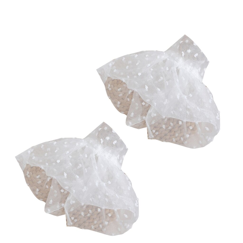 Высококачественные манжеты из объемного кружева-белый